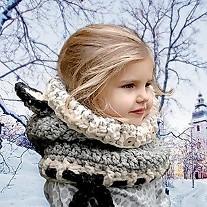 BicycleStore Kids Winter Hat, Girls Boys Knit Caps Scarf Hats Grey