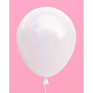 xo, Fetti Blue, Pearl White, Clear, Silver, Latex Balloons - 25 pk, 12" | Cloud Nine Bachelorette Party Decorations, Birthday Party Supplies, Bridal Shower, Boy Baby Shower, Winter Holiday