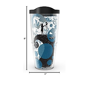 Tervis Disney Nightmare Before Christmas 25th Anniversary Made in USA Double Walled Insulated Tumbler Travel Cup Keeps Drinks Cold & Hot, 24oz, Classic