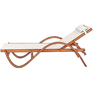 Leisure Season RCL1127 Reclining Sling Chaise Lounge - Brown - 1 Piece - Outdoor Seating and Patio Furniture with Adjustable Back and Ergonomic Arm Rest - Lawn, Poolside and Beach Chair for Sunbathing