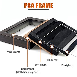 tutata PSA Graded Card Display Frame, Walnut Frame for PSA Card, Sport Card Display Case