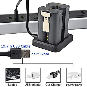 Ring Batteries Charger for Ring Rechargeable Battery,Dual Ring Battery Charger Station for Ring Spotlight Cam Battery,Ring Video Doorbell 2/3/4,Ring Stick Up Cam Battery (Ring Batteries NOT Included)