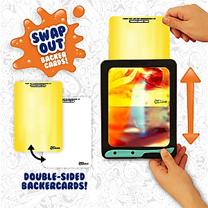 Sky Castle DoodleJamz JellyBoards — Squishy Drawing Pads Filled with Non-Toxic Sensory Gel – No-Mess Fidget Art – ASMR – Re-usable for Endless Artistic Creations (Blue and Red Gel)