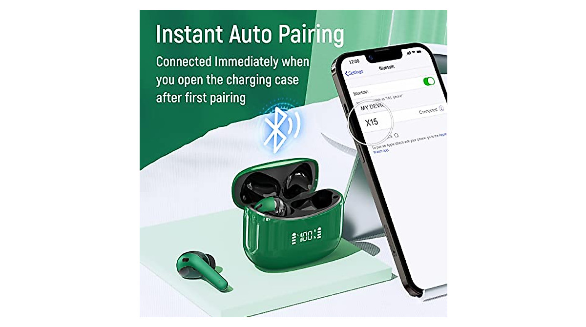 ZINGBIRD X15 Wireless Earbuds - 60H Playtime & IPX5 Waterproof