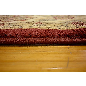 Unique Loom Voyage Collection Traditional Oriental Classic Intricate Design Area Rug (3' 3 x 5' 3 Rectangular, Red/Tan)