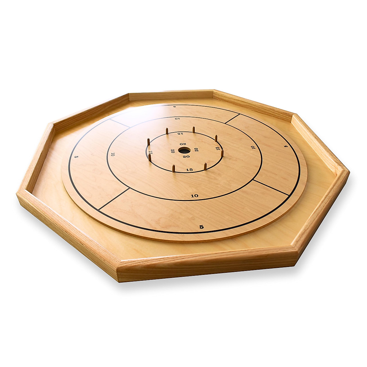The Gold Standard Board - Traditional Octagon Crokinole Board Game Set