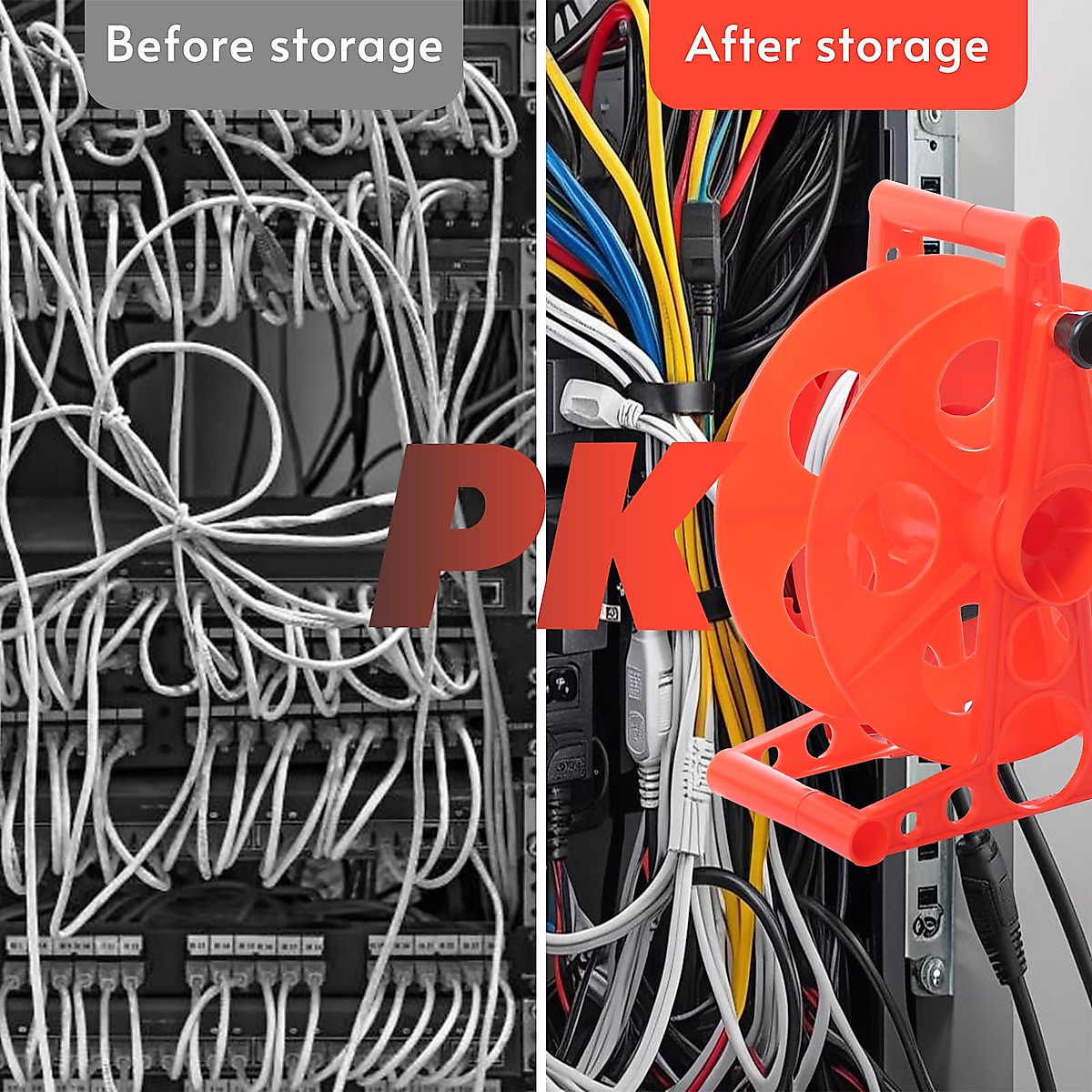 Homeon Wheels Cord Storage Reel with Handle Driven Easy to Use with Carrying Bag