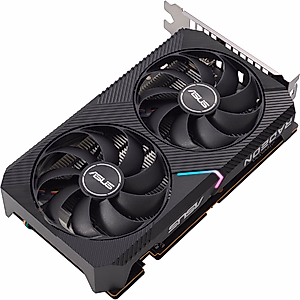 ASUS Dual AMD Radeon RX 6400 Gaming Graphics Card (AMD RDNA 2, PCIe 4.0, 4GB GDDR6 Memory, HDMI 2.1, DisplayPort 1.4a, Axial-tech Fan Design, 0dB Technology)