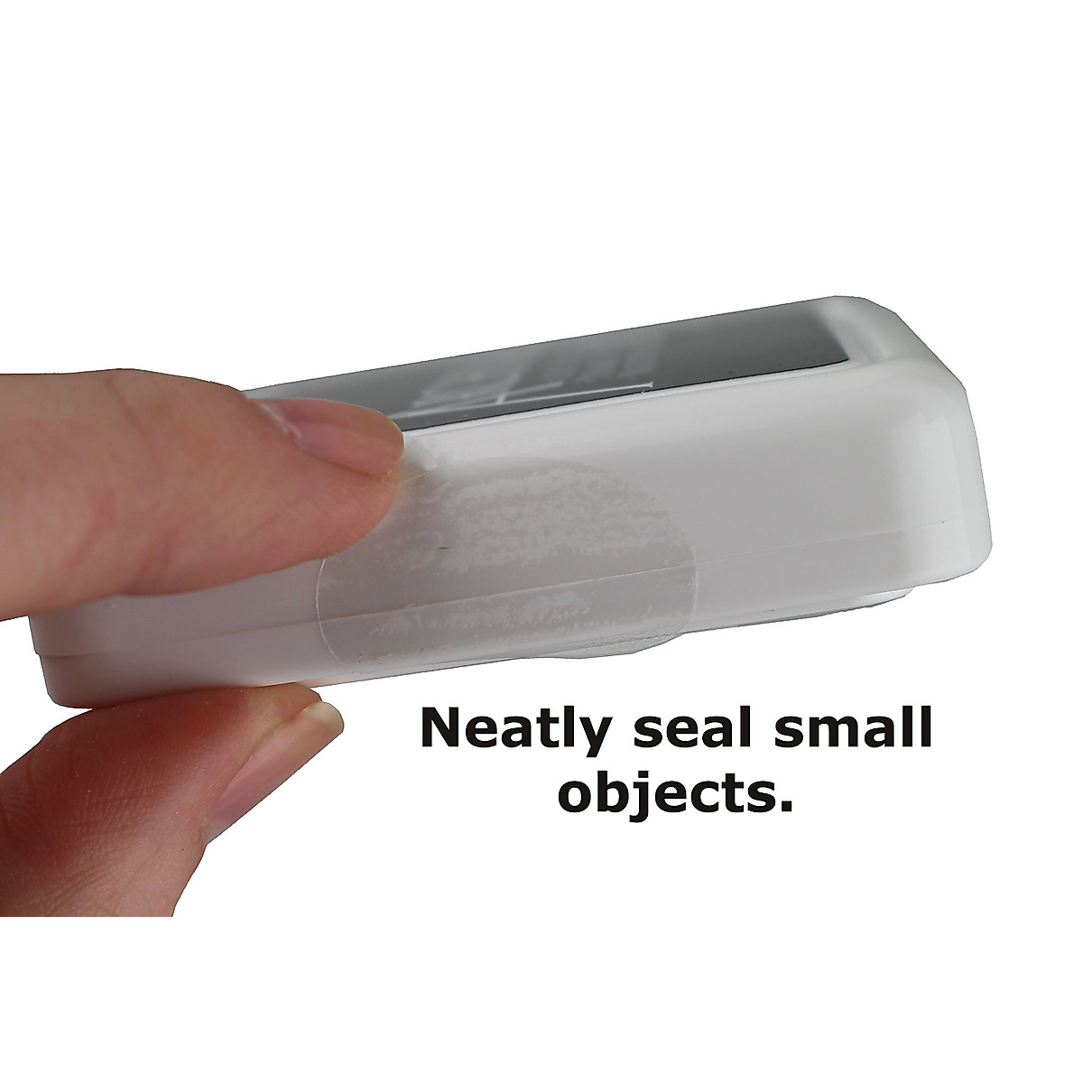 ChromaLabel 3/4 x 1 Inch Oval Clear Labels, Library Supplies, Envelope Sealer Perforated Clear Stickers - 1000 Pieces of Envelope Seal Stickers per Roll