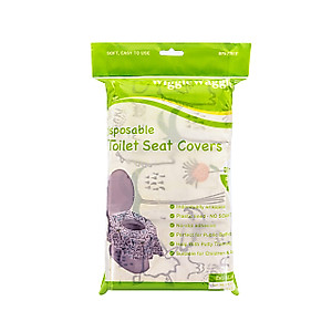 Disposable Toilet Seat Covers – 20 Pack – Extra Large - Waterproof – Shield Your Kids from Public Restrooms or During Toddler Potty Training (Blue Dinosaur)