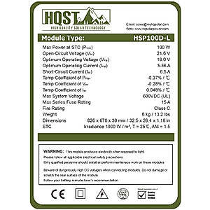 HQST 100W Solar Panel Kit, 100 Watt Monocrystalline Solar Panel + 30A PWM Charge Controller + Mounting Z Brackets + 20FT 12AWG Cable + 8Ft 10AWG Tray Cable for RV Marine Boat Off Grid System