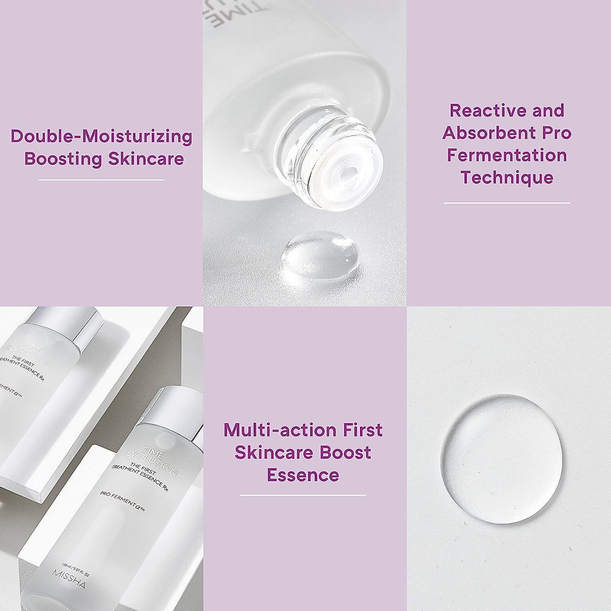 MISSHA Time Revolution The First Treatment Essence RX 150ml - Essence/Toner that Moisturizes and Smoothes the Skin Creating A Clean Base - Amazon Code verified for Authenticity