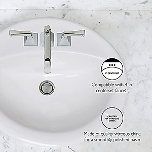 Design House 573428 Oval Drop-In Sink 20x17 Single Basin in White