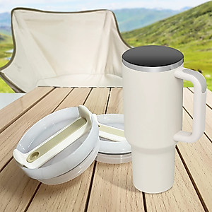 QWASZXTT Tumbler Lids, 40 oz Replacement lid Compatible with Stanley Quencher Travel Tumbler Cup Lids 2 Pcs