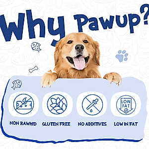 PAWUP Cod Skin Rolls Dog Treats Natural High Omega 3 Dog Snacks, Single Ingredient Cod Skin Chews for Small Dogs w/Taurine, 8 oz