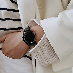 Vancle Quick Release Genuine Leather Watch Band 20mm 22mm Leather Watch Strap, 22mm Black