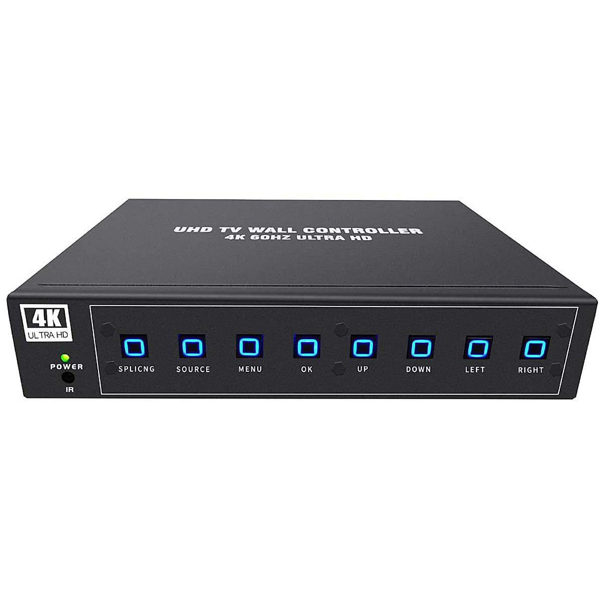 ISEEVY 4K60 UHD Video Wall Controller 2x2 1x2 2x1 1x3 3x1 1x4 4x1 TV Wall Controller for 4 TV Splicing Display Support 3840x2160@60Hz Inputs and Rotate 90 Degree for Portrait Mode Screens