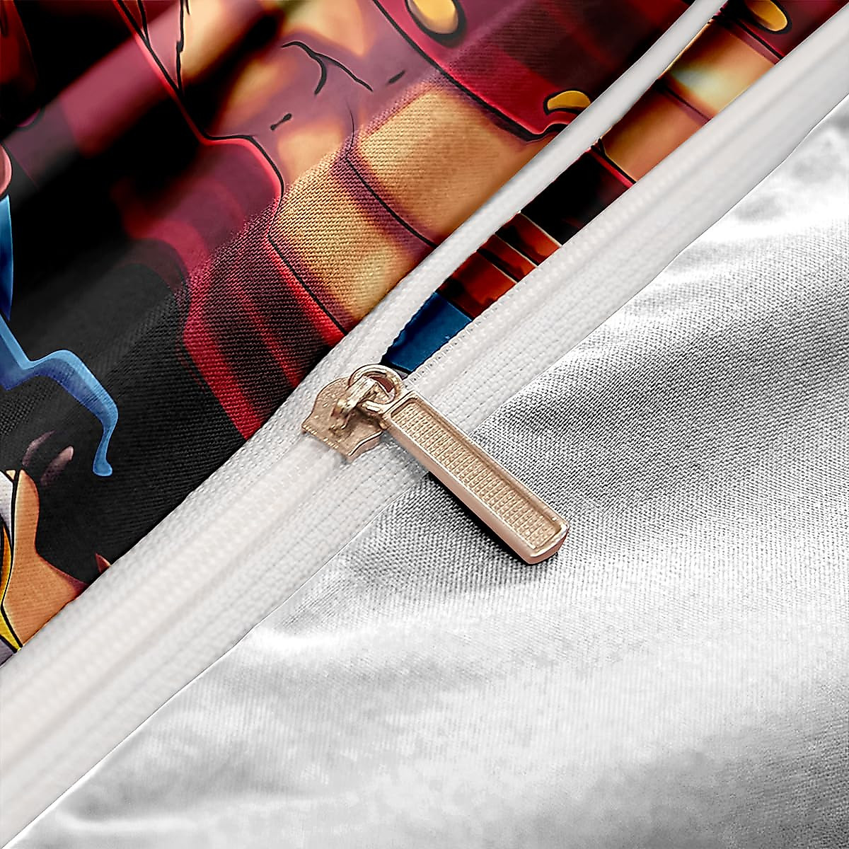 Cute Cartoon ONE Bedding Set 3D Printed Soft Duvet Comforter Cover Bedroom Anime Decor Gifts for Adults.Piece 3 Piece with 1 Duvet Cover and 2 Pillowcase Great Match with Any Home Decor(Twin)