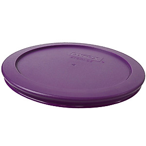 Pyrex Thistle Purple (3) 7200-PC, (3) 7201-PC, & (3) 7402-PC Round Plastic Food Storage Replacement Lids, Made in USA