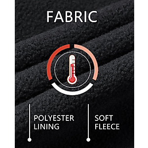 TACVASEN Hoodie for Men Tactical Jacket Fleece Lined Zip Up Hooded Jackets Thick Fuzzy Coat Winter Hoodie Black S