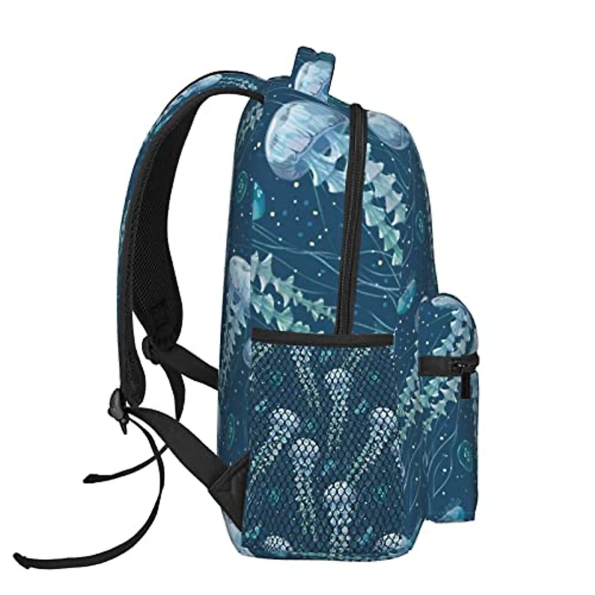 ASYG Jellyfish Backpack Cute Laptop Backpack Women Tablet Bag Funny Travel Bag Fish Laptop Bag