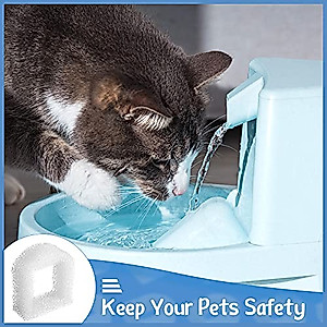 15 Pieces Pet Water Fountain Replacement Filter Foam Pre-Filter Cat and Dog Fountains Foam Compatible with Drinkwell Ceramic and 360 Stainless Steel Pet Dog Cat Fountains (White)