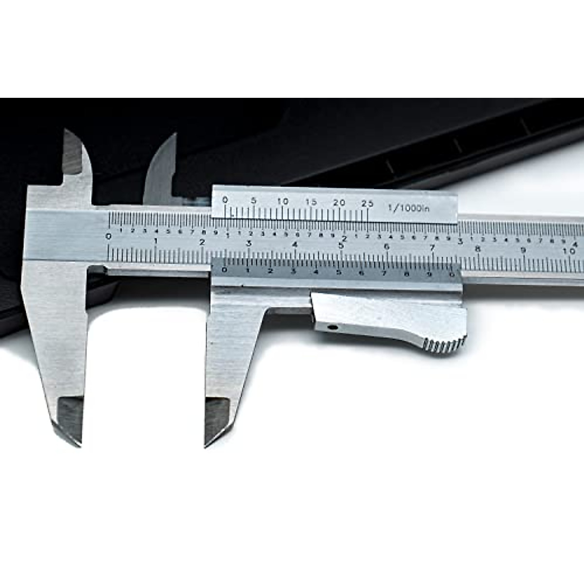 LLDSIMEX Self-Locking Auto Clamp Stainless Steel Vernier Caliper 0-6 Inch/0-150mm Manual Caliper 0.001"/0.02mm High Precison Caliper