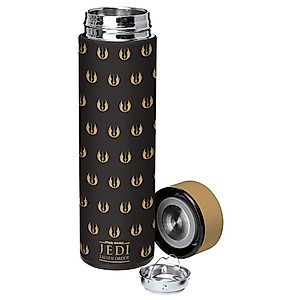 Controller Gear Star Wars, Jedi Pattern, Vacuum Insulated Stainless Steel Sport Water Bottle, Leak Proof, Wide Mouth, 17 oz, 500 ML - Not Machine Specific