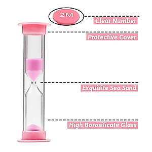 3 otters Sand Timers Set, 8PCS Sand Timers Colorful Hourslasses Sandglass Timer for Kids, Game, Sand Timers for Classroom, Cooking, Office
