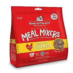 Stella & Chewy's Freeze Dried Raw Chewy’s Chicken Meal Mixers – Dog Food Topper for Small & Large Breeds – Grain Free, Protein Rich Recipe – 3.5 oz Bag
