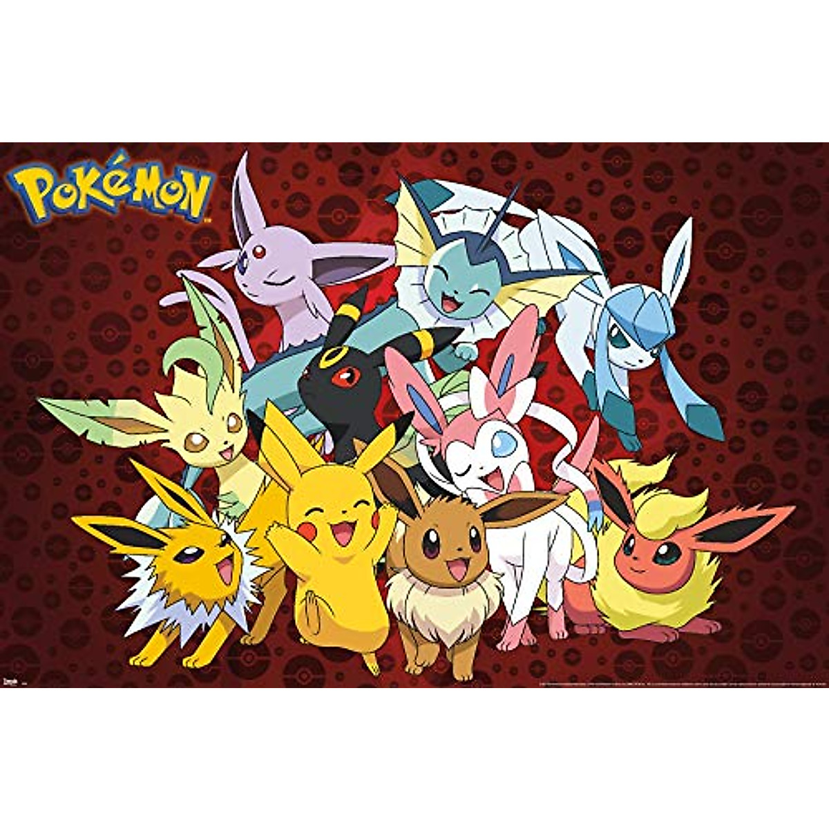 Trends International Pokémon - Favorites Wall Poster, 22.375" x 34", Unframed Version