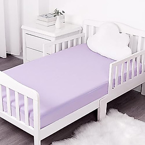 Crib Sheets Girl 4 Pack, Baby Crib Sheet for Crib Mattress and Toddler Bed Mattress, Soft Breathable Fitted Kid Toddler Sheets Set for Girls, Pink & Purple