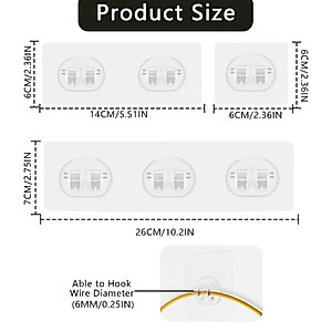 18 PCS Shower Caddy Adhesive Replacement Hooks, Transparent Strong Adhesive Strips, for Soap Holders, Bathroom Shelves, and Kitchen Racks