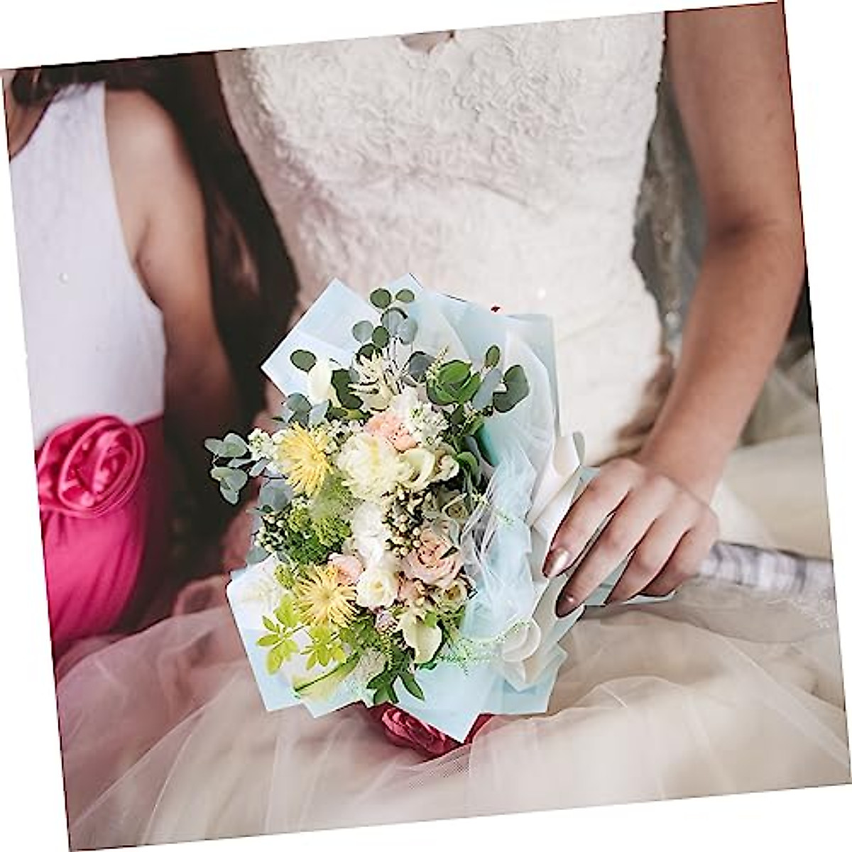 GARVALON 20pcs Rose Wrapping Paper Tutu Packing Paper Flower Packaging Paper Matte Wrapping Paper Valentines Day Flower Papers Wedding Flower Wrapping Paper Gift Plastic Accessories Flowers