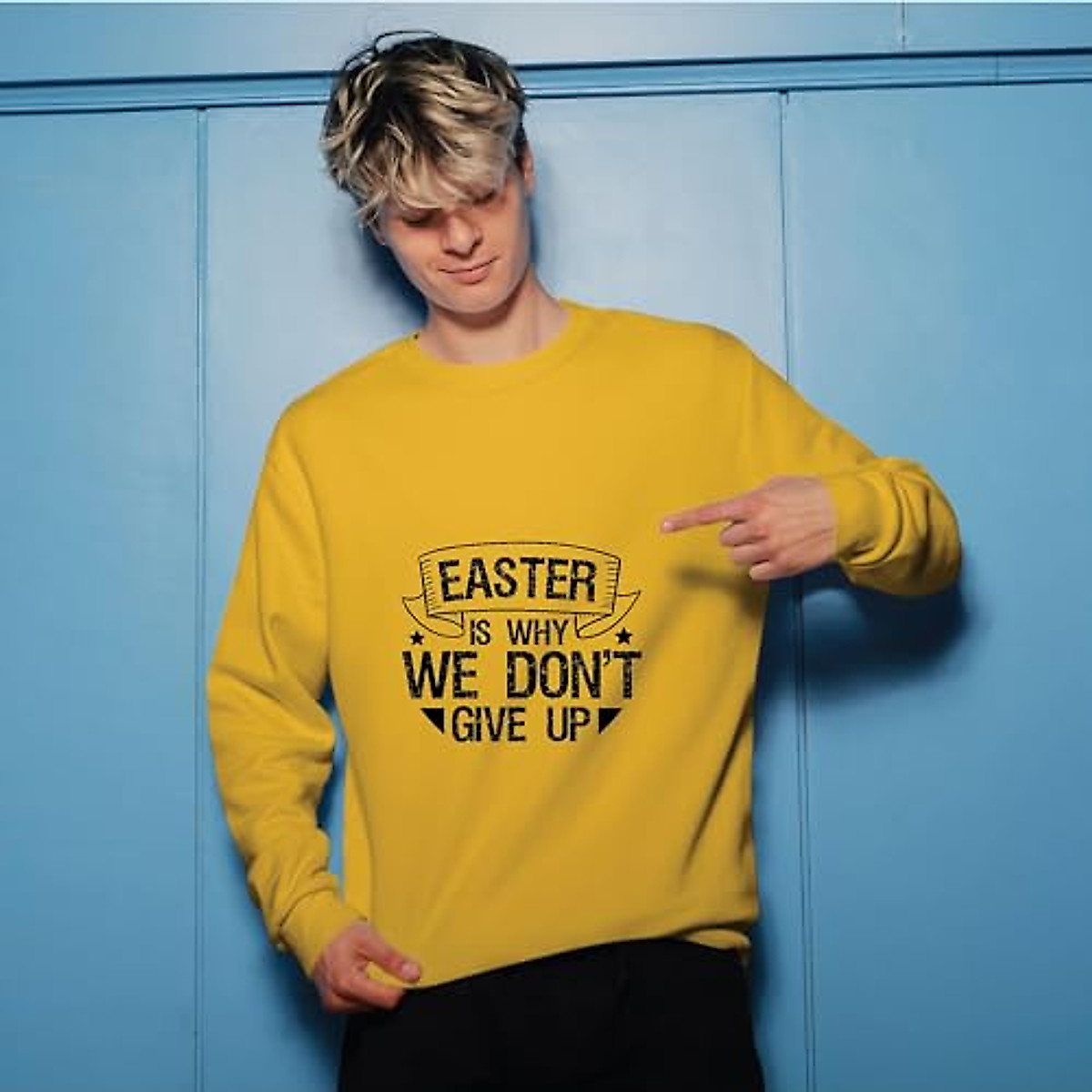 Easter Gift for Those Who Persevere Encouragement for Difficult Times Grey White Muticolor Unisex Sweatshirt