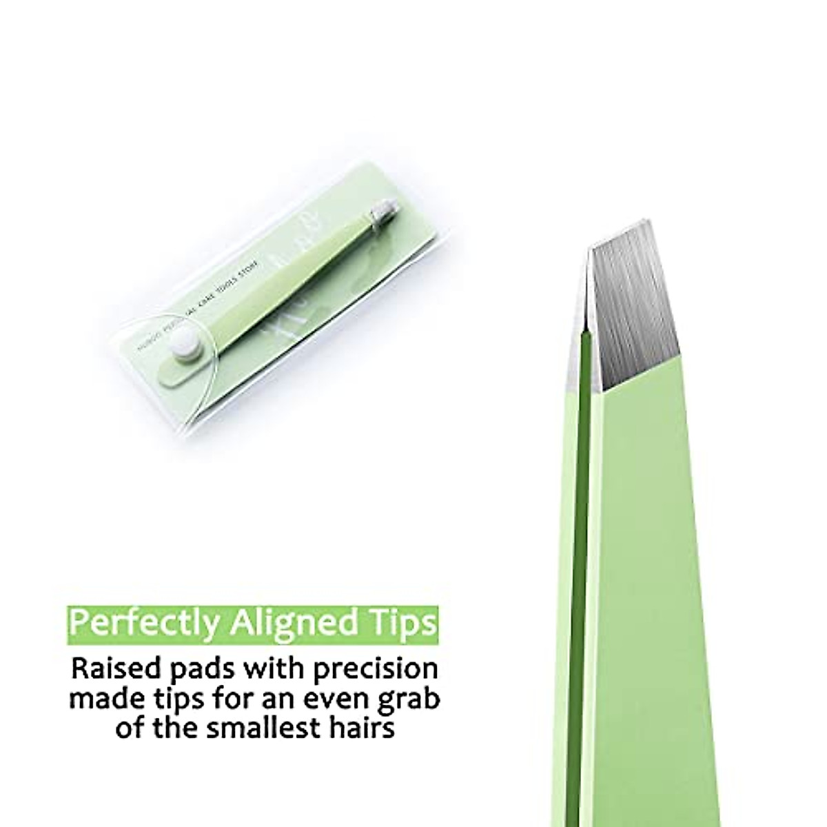 Precision Slant Tweezers for Eyebrows, Facial Hair & Ingrown Hair Removal