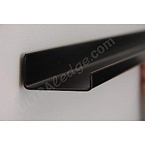 ULTRAledge 5'/60" Art Display/Picture Ledge/Floating Shelf, Metal, Modern (2" deep, Black)