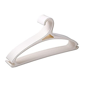 WALNUT 20pcs Plastic Clothes Hanger for Adults Children, No Trace, Non Slip, Stackable Storage Hanger Drying Racks for Wardrobe Balcony (Color : Black, Size : 41.7 * 1.5 * 21.2 cm)