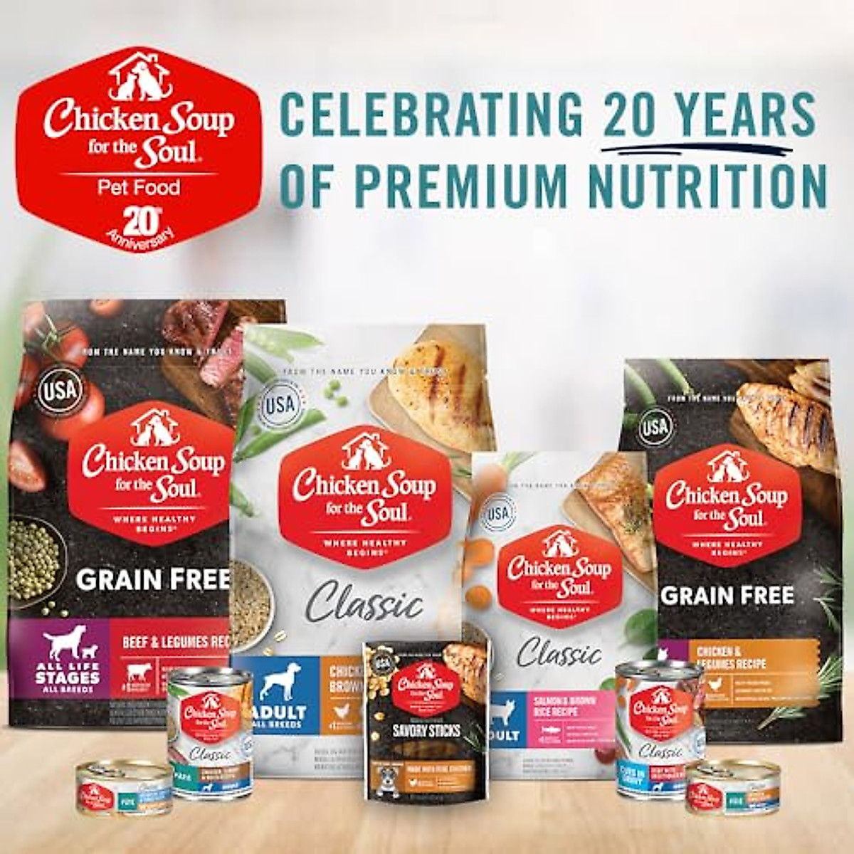 Chicken Soup For The Soul Classic Dry Small Bites Adult Dog Food, Chicken, Turkey & Brown Rice Recipe, 4.5 Pound Bag | Soy, Corn & Wheat Free, Small Breed Dog Food Made with Real Ingredients