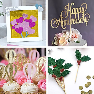 Koogel Glitter Cardstock Paper, 36 Sheets Sparkly Paper A4 Premium Craft Cardstock 18 Colors for Card Making Paper Crafting Scrapbook 250GSM