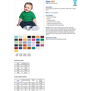 RABBIT SKINS Infant Short Sleeve T-Shirt, White, 12 Months