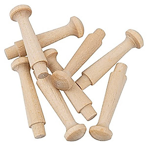 UNIQANTIQ HARDWARE SUPPLY Birch Mini Shaker Pegs | 1-3/4" x 7/16" | Pack of 20 | Wood Pegs for Hanging | Coat Rack Pegs | UA-68-BWSP
