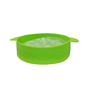 Microwave Popcorn Popper Reusable with Handle Lid BPA Free, Collapsible Silicone Popcorn Maker Bowl Safe Use in Microwave or Oven (Green)