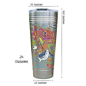 Catstudio Australia Thermal Tumbler | Triple Wall Insulation With Non Slip Bottom | Great Travel Cup for Water, Coffee, Tea, or Smoothies