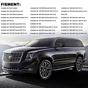 JDMON Fuel Injectors Compatible with Chevy Silverado 1500 2500 3500 Tahoe Express GMC Sierra 1500 2500 3500 Yukon Savana 4.8L 5.3L 6.0L 2001-2006 Replace 17113553 FJ315 17113698 8pcs