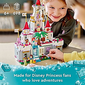 LEGO Disney Princess Ultimate Adventure Castle Building Toy 43205, Kids Can Build a Toy Disney Castle, Disney Gift Idea for Boys Girls with 5 Disney Princess Mini-Dolls, Ariel, Rapunzel and Snow White