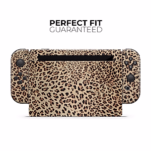 Design Skinz - Compatible with Nintendo Switch Lite - Skin Decal Protective Scratch-Resistant Removable Vinyl Wrap Cover - Brown Vector Leopard Print