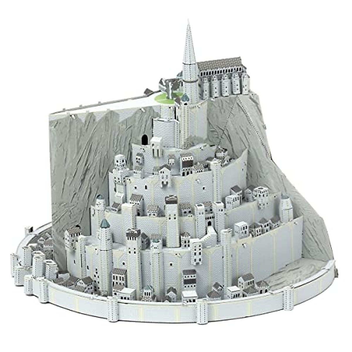 Fascinations Metal Earth Premium Series Lord of The Rings Minas Tirith 3D Metal Model Kit Bundle with Tweezers