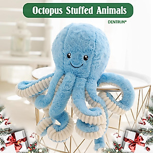 DENTRUN Octopus Stuffed Animals, Giant Octopus Plush Doll Play Toys for Kids Girls Boys Adults Birthday Xmas Halloween Present Stuffed Sea Animals Plushie, 7/16/24/32 Inches, 5 Colors