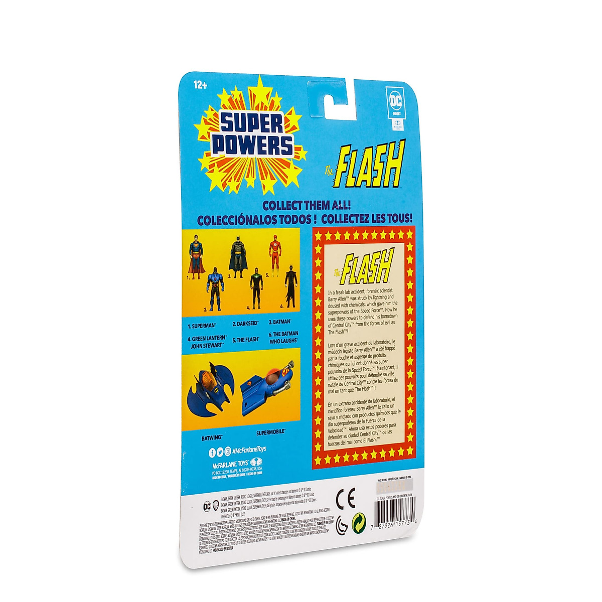 McFarlane Toys, DC Multiverse, 5-inch DC Rebirth Super Powers The Flash Action Figure with 5 Points of articulations, Collectible DC Retro 1980’s Super Powers Line Figure – Ages 12+